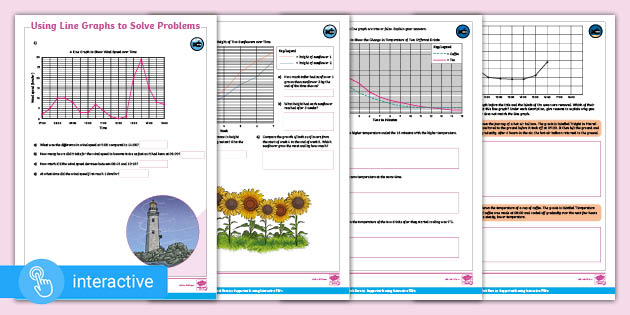 👉 Digital PDF for White Rose Y6 Line Graphs to Solve Problems
